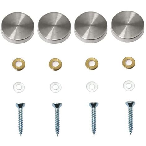 4 Pack Decorative Mirror Screws, Decorative Nail Caps, Polished ...