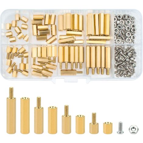M3 Brass Standoffs, PCB Standoffs, Hex Copper Screw Assortment with ...