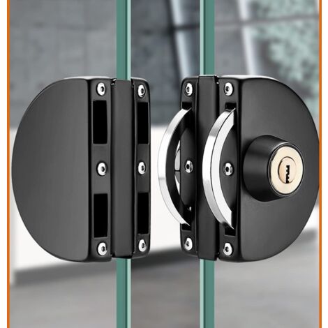 Stainless steel glass door lock without drilling, central glass door ...