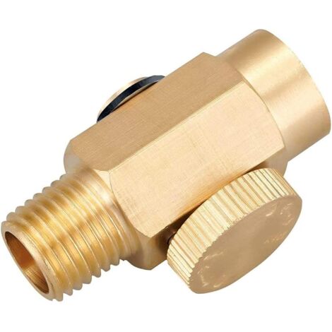 1/4" NPT Male x 1/4" NPT Female Inline Air Flow Regulator Valve Brass ...