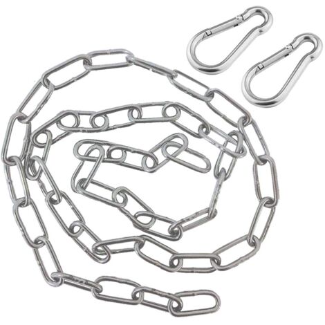 Chain with two carabiners - 1 m stainless steel hanging chair chain ...