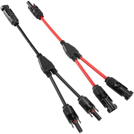 Solar panel cable, professional connector (1 to 2 branches), Y ...