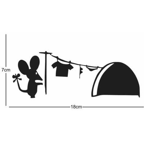 Mouse Hole Wall Art Sticker Washing Vinyl Decal Mice Home Skirting ...