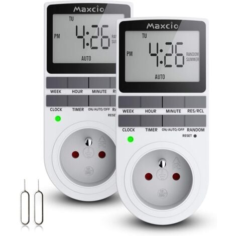 Digital Programmable Socket, Daily/Weekly Digital Timer, Socket Programmer with LCD Display and ...
