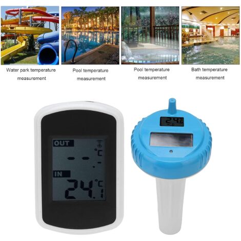 Easy to Read Floating Wireless Solar Pool Thermometer, Digital ...