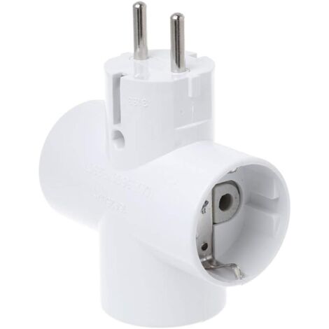 EU standard conversion socket with 3 ceramic sockets, travel power adapter