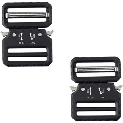 2 Pack Heavy Duty Military Grade Black Zinc Alloy Tactical Belt Buckle ...