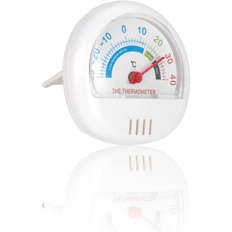 Mini Fridge Freezer Thermometer, Large Mechanical Dial Thermometer (White)