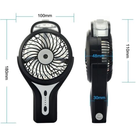 Portable Mini USB Mist Fan with Personal Cooling Mist - Rechargeable ...