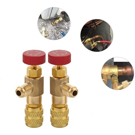 2pcs Liquid Safety Valve Adapter, R410A R22 Safety Valve, Refrigerant ...