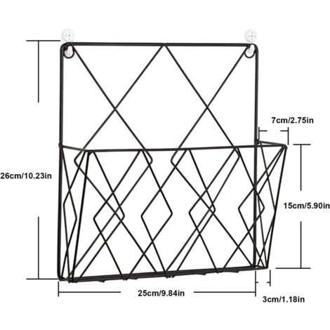 Metal Hanging Magazine Rack, Newspaper Rack, Newspaper Basket, Wall ...