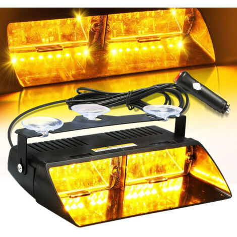 Warning Light, Multi-Color, 16 LEDs, Police Light, Strobe, Flashing ...