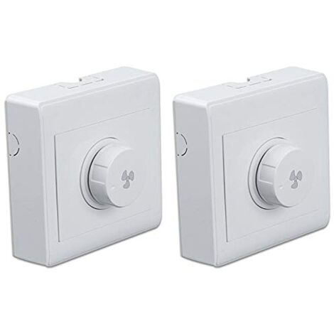 Set of 2 ceiling fan settings, stepless speed controller, wall switch ...