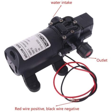 12V RV Water Pump, DC 12V 60W 130PI 6L/min High Pressure Water Pump ...