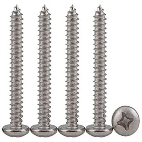 50pcs Phillips Pan Head Screws 304 Stainless Steel Self Tapping Screws ...