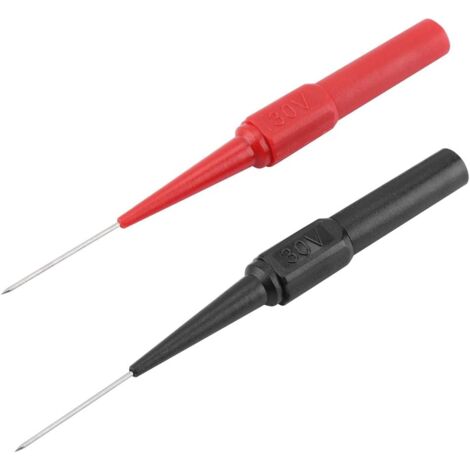 Multimeter probes with stainless steel tip, flexible silicone back ...