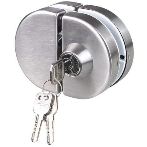 Double glass door lock made of 304 stainless steel, open on both sides ...