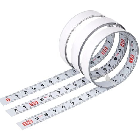 3 Pack Carbon Steel Self Adhesive Tape Measure, Self Adhesive Metric ...