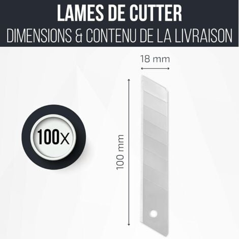 100x cutter blades 18mm - Professional cutter blade - Very durable and ...