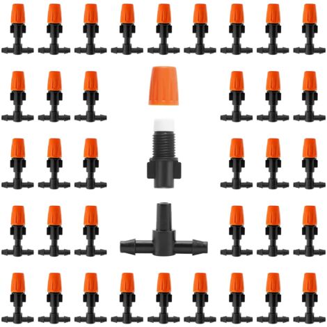 50 Pack Micro Spray Irrigation Drippers with Adjustable Flow ...