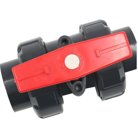 Double screw valve for gluing, diameter 25 mm, PVC ball valve, ball ...