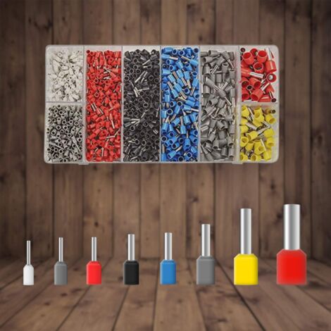 Electrical connector set 1200 pieces, crimp wire end ferrules with ...