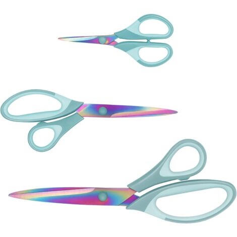 Pair of Multipurpose Titanium Scissors Set with Soft Grip Scissors for ...