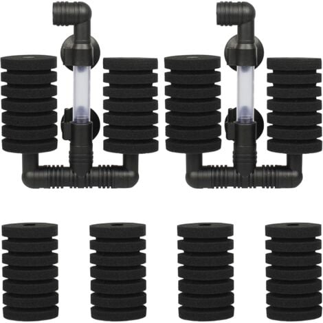 2-piece aquarium filter amplifier set, double aquarium filter with 4 ...