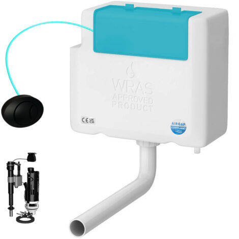 Bottom Entry Concealed Toilet Cistern WC with Dual Flush Matt Black ...