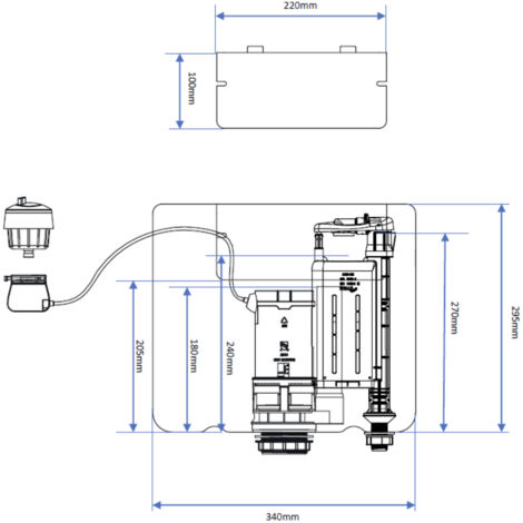 Bottom Entry Concealed Toilet Cistern WC with Dual Flush Brushed Brass ...