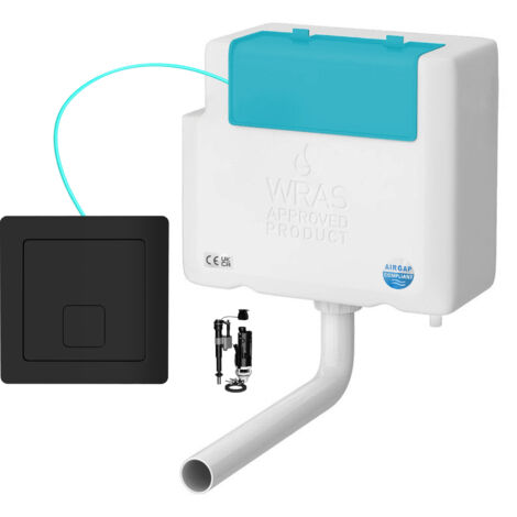 Bottom Entry Concealed Toilet Cistern WC with Dual Flush Matt Black ...