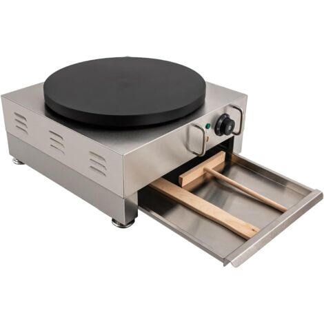 Crepera eléctrica de 16" con espátula de madera para cocinas ...
