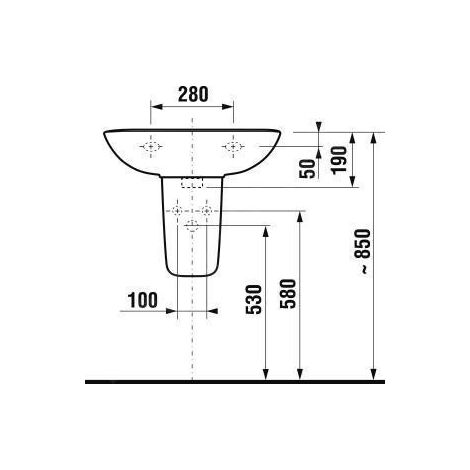 Jika Deep - Demi-colonne, blanc H8196110000001