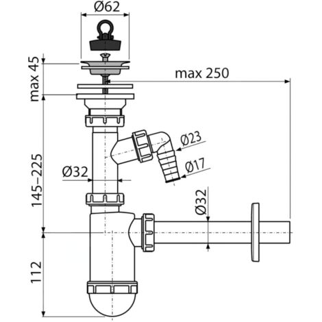 Alcadrain Siphons - Siphon de lavabo avec grille en acier inoxydable ...