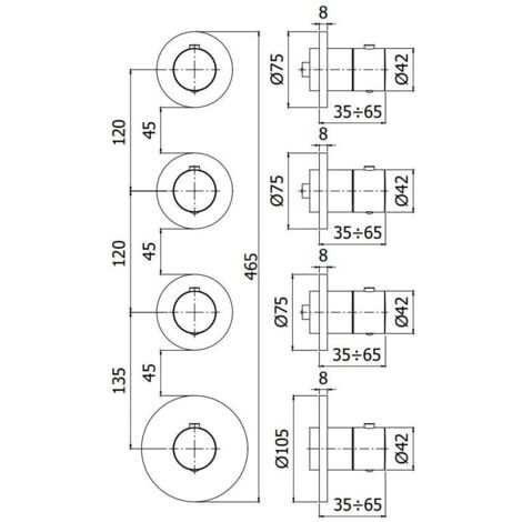 Paffoni Modular Box - Mitigeur thermostatique encastré, pour 3 sorties ...