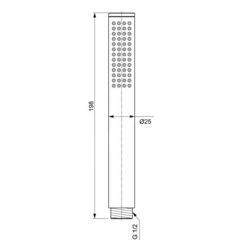 Ideal Standard Idealrain Atelier - Pommeau de douche, chrome BC774AA