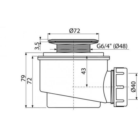 Alcadrain Siphons - Trap trap, diamètre 50 mm, grille en acier ...