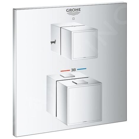 Grohe Grohtherm Cube - Mitigeur thermostatique encastré pour 2 sorties ...
