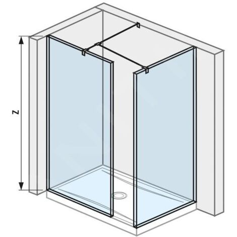 Jika Pure - Paroi de douche Walk in d’angle en deux parties 800x800 mm ...