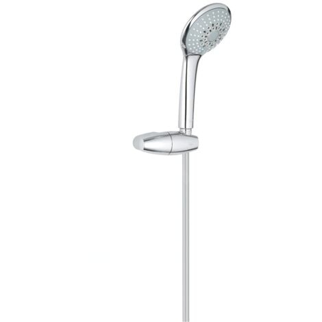 Grohe Euphoria - Set de pommeau de douche Champagne 110, support et flexible, 3 jets, chrome ...