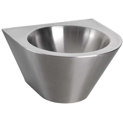 Sanela Lavabos en inox - Lavabo conique 320 mm, anti-vandalisme, inox ...