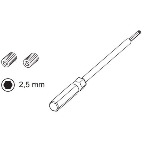 Tece TECEsolid - Vis de sécurité du bouton de chasse d’eau, y compris l'outil de montage 9240442