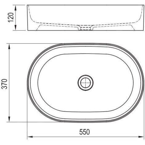 Ravak Ceramic - Vasque 550x370 mm, blanc XJX01155001