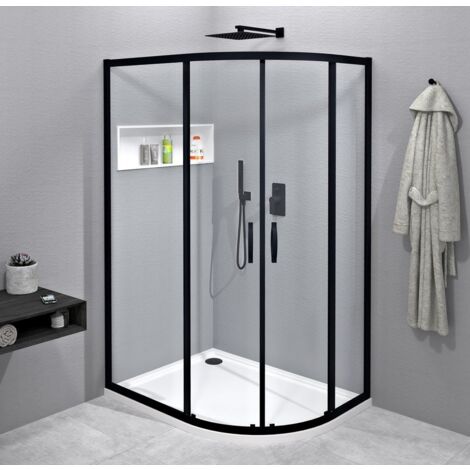 SIGMA SIMPLY BLACK Quadrant Shower Enclosure 1200x900mm, R550, L/R ...
