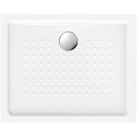 Plateau de douche en céramique rectangulaire 90x72x4,5cm, blanc ExtraGlaze