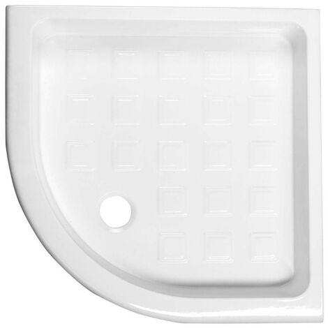 RETRO Quadrant Ceramic Shower Tray90x90x20cm, R550, blanc