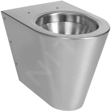 Sanela WC en inox - Cuvette de toilette sur pied, anti-vandalisme, inox ...