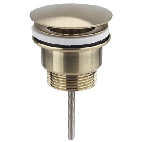 Free flow Washbasin Waste 5/4", big plug, (H)10-55mm, gold mat