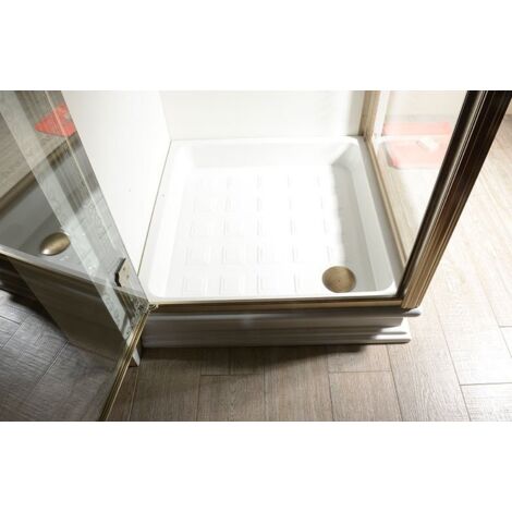 RETRO Plateau de douche en céramique carré 100x100x20cm, blanc