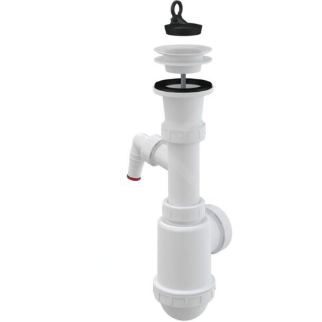 Alcadrain Siphons - Siphon pour évier, avec raccord, en plastique A442P ...